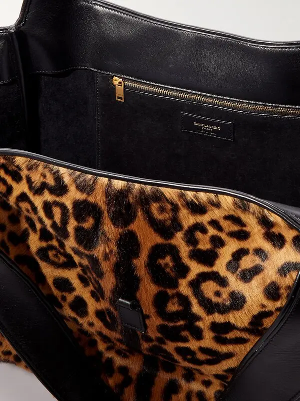 Saint Laurent Le 5 À 7 Bea Leopard-print Calf Hair Tote - Animal Print