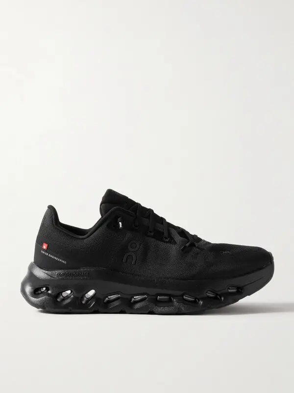 On Cloudtilt Stretch-knit Sneakers - Black
