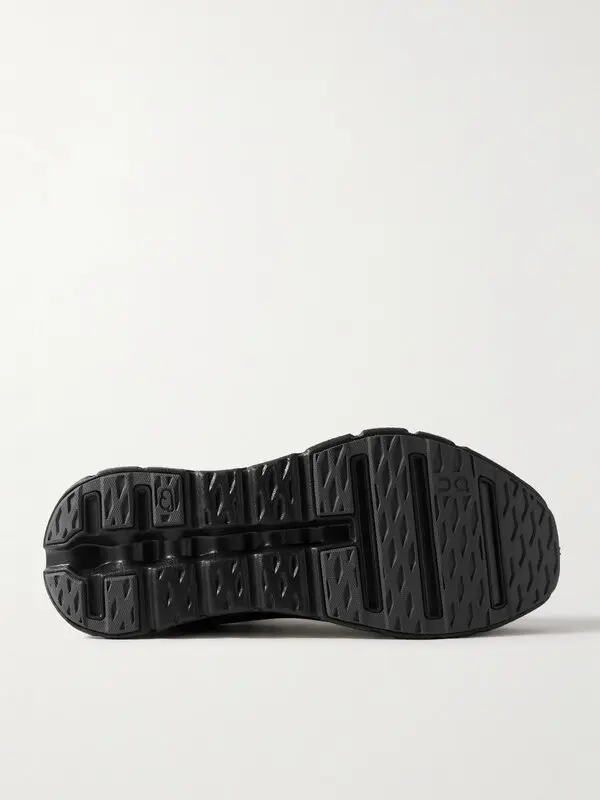 On Cloudtilt Stretch-knit Sneakers - Black