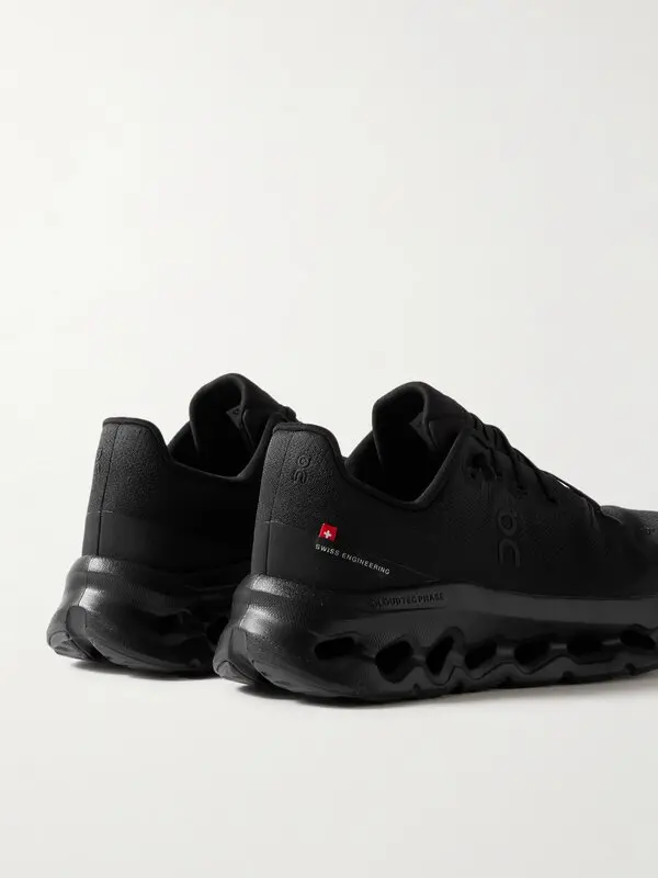 On Cloudtilt Stretch-knit Sneakers - Black