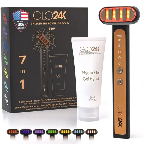 GLO24K Super Wand + Hydra Gel For The Face - No Color