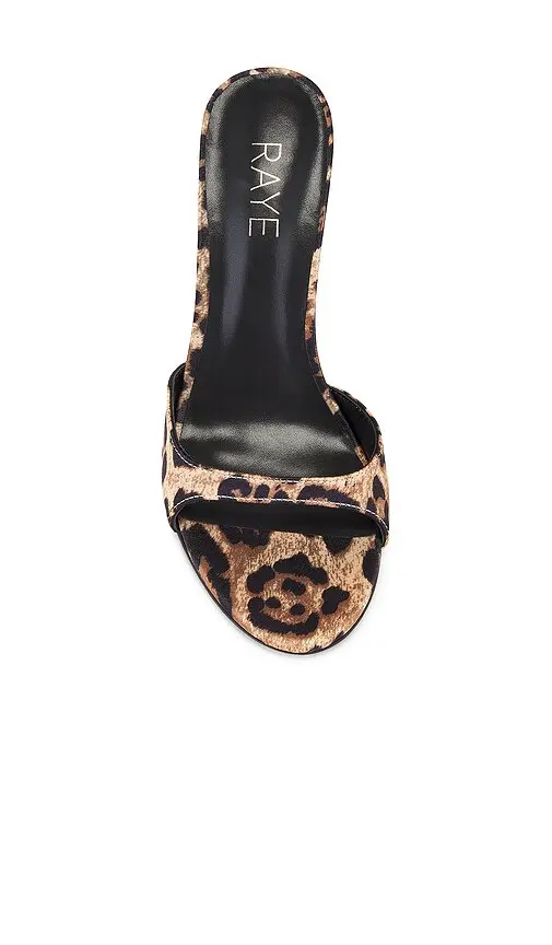 Raye Alejandra Leopard Print High Heel Mules