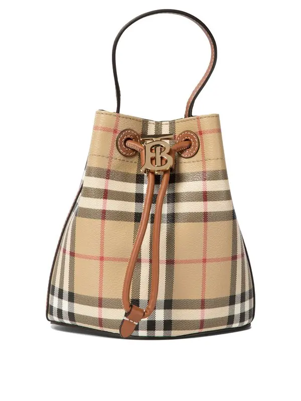 Burberry Tb Mini' Bucket Bag Beige Editorialist