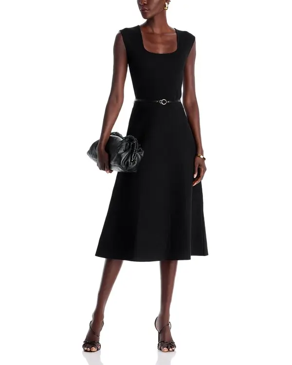 Elie Tahari Vera Belted Sweater Dress In Noir - 70% Off | Editorialist
