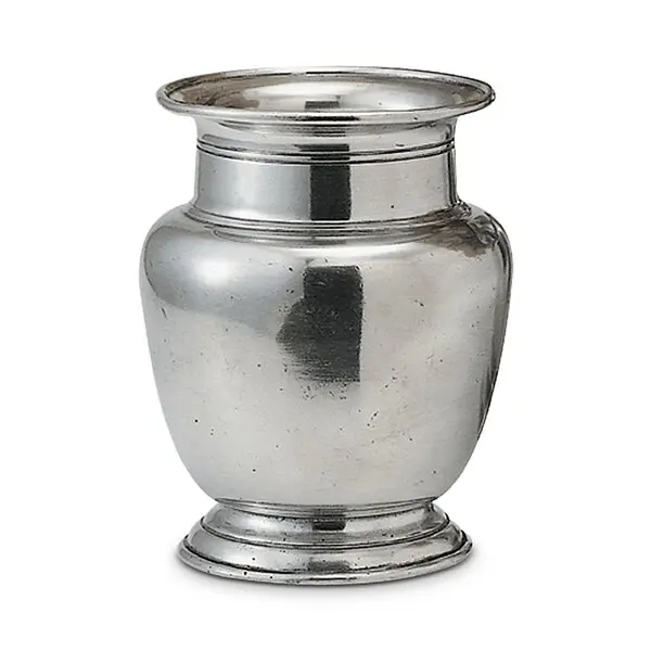 MATCH Medium Rimmed Vase - Pewter