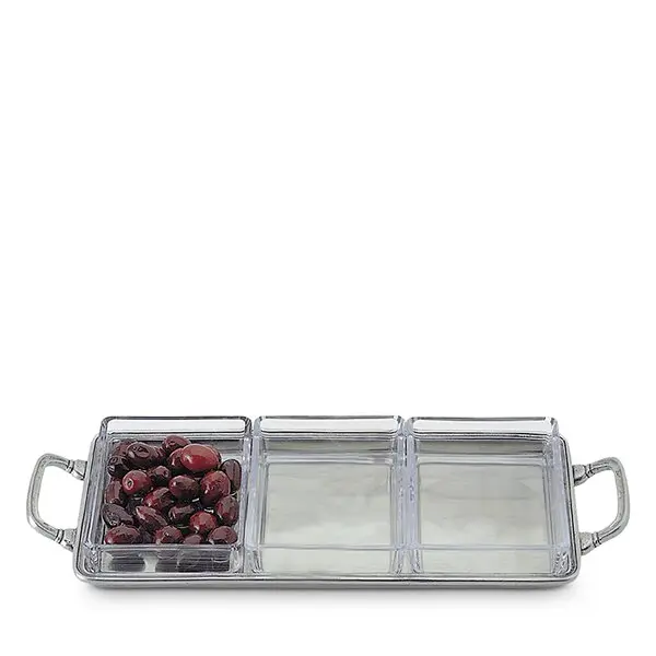 MATCH Crudite Tray With Handles - Pewter