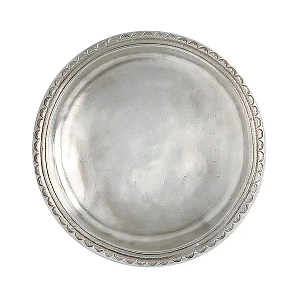 MATCH Scallop Rimmed Bottle Coaster - Pewter