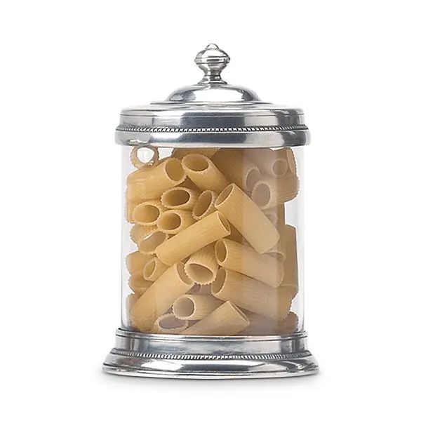 MATCH Medium Glass Canister - Pewter