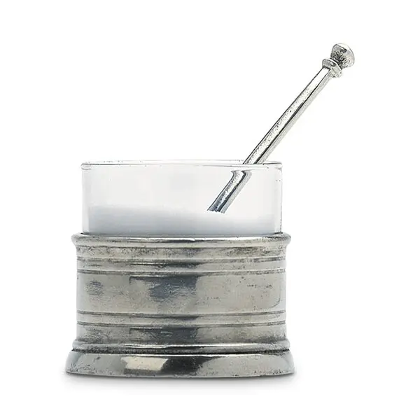 MATCH Salt Cellar With Spoon - Pewter