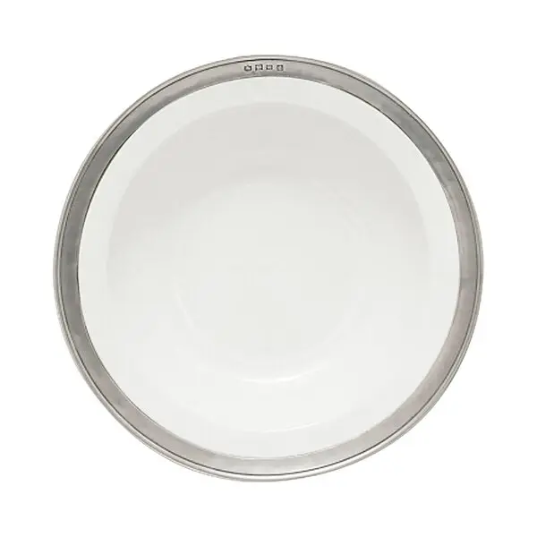 MATCH Convivio Small Round Serving Bowl - Pewter/white