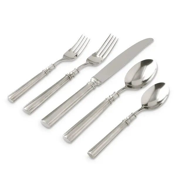 MATCH Lucia 5 Piece Placesetting With Forged Blade Knife - Pewter