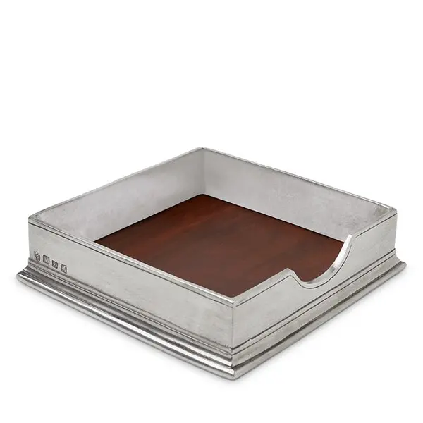 MATCH Cocktail Napkin Box - Pewter