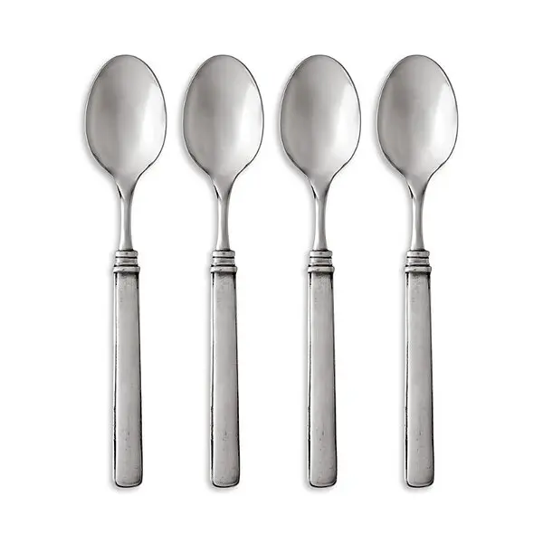 MATCH Gabriella Espresso Spoon, Set Of 4 - Pewter
