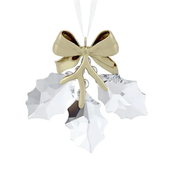 SWAROVSKI Holiday Magic Holly Leaves Ornament With Crystal Berries