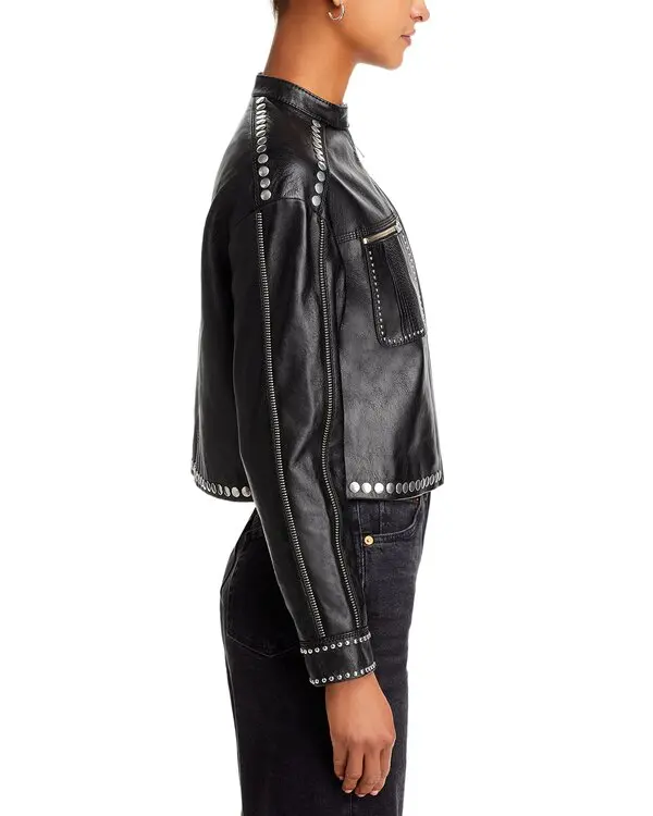 RE/DONE Leather Studded Jacket