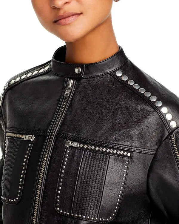 RE/DONE Leather Studded Jacket