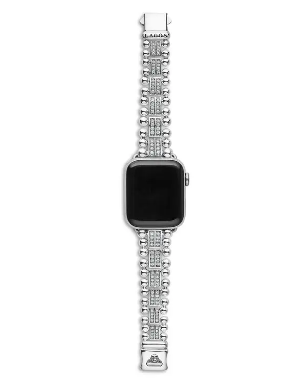 Lagos Sterling Diamond Apple Watch Bracelet