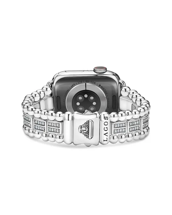 Lagos Sterling Diamond Apple Watch Bracelet