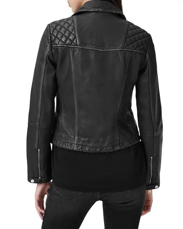 ALLSAINTS Cargo Distressed Leather Biker Jacket