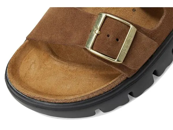 BIRKENSTOCK Papillio Arizona Suede Platform Sandals - Brown