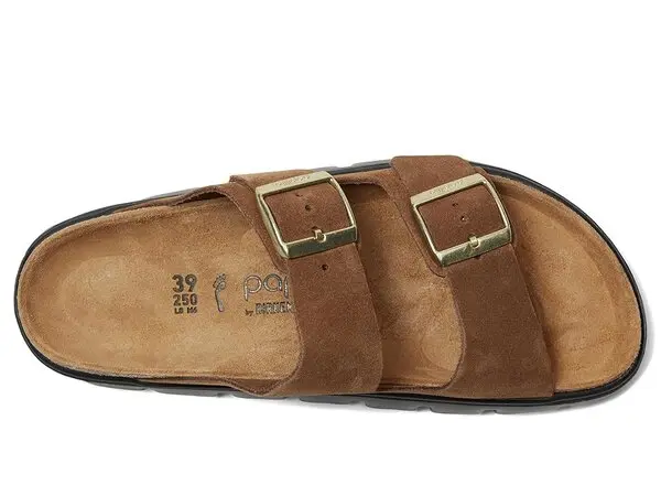 BIRKENSTOCK Papillio Arizona Suede Platform Sandals - Brown