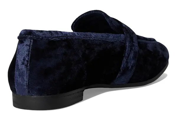 Toms Lynette Velvet Loafer Flats - Navy