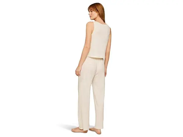 Eberjey Organic Linen Wide-leg Pajama Pants - Bone