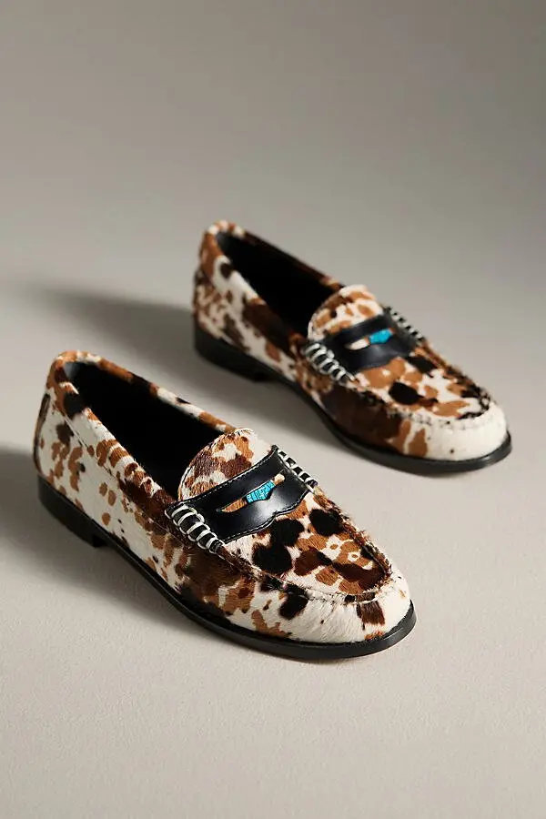 G.H.BASS Whitney Weejuns Leopard Loafers