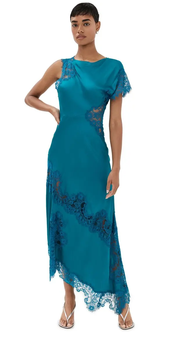 Buy A.L.C. Alessia Lace Trimmed Dress - Bright Flourite At 71% Off
