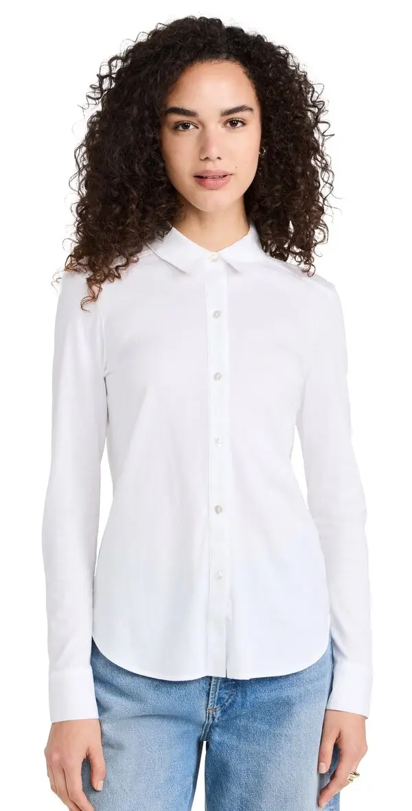 Theory Long Sleeve Button-down Shirt - White