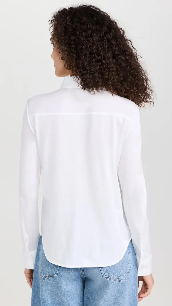 Theory Long Sleeve Button-down Shirt - White