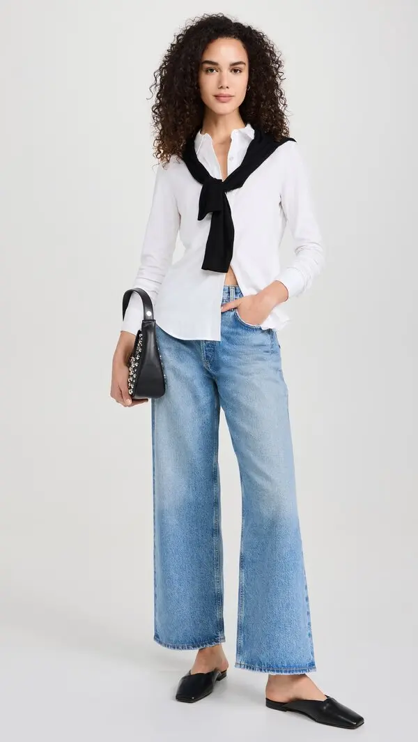 Theory Long Sleeve Button-down Shirt - White