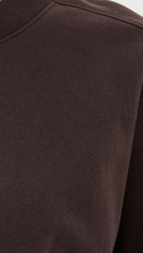 Tibi Cocoon Crewneck Sweatshirt - Brown