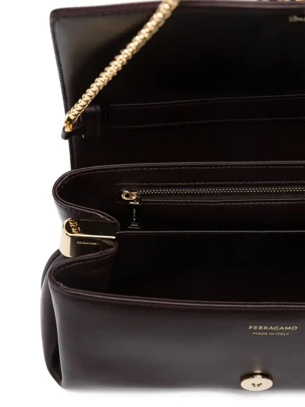 FERRAGAMO Mini Front-flap Cross Body Bag - Brown