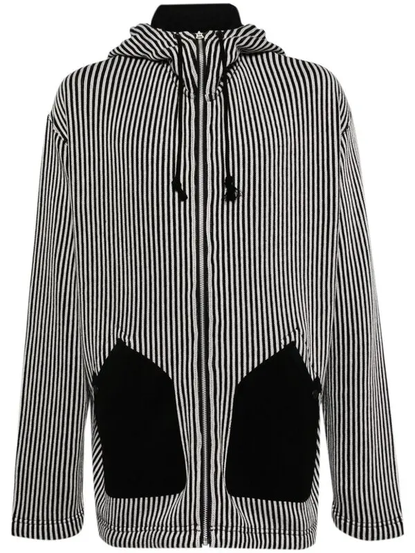 Junya Watanabe Striped Knitted Hoodie