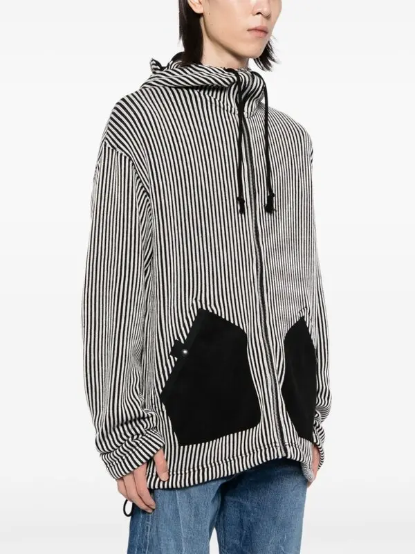 Junya Watanabe Striped Knitted Hoodie
