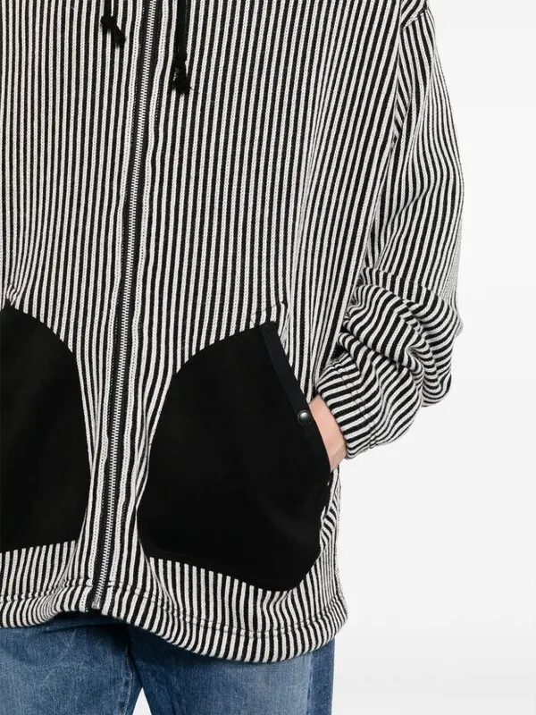 Junya Watanabe Striped Knitted Hoodie