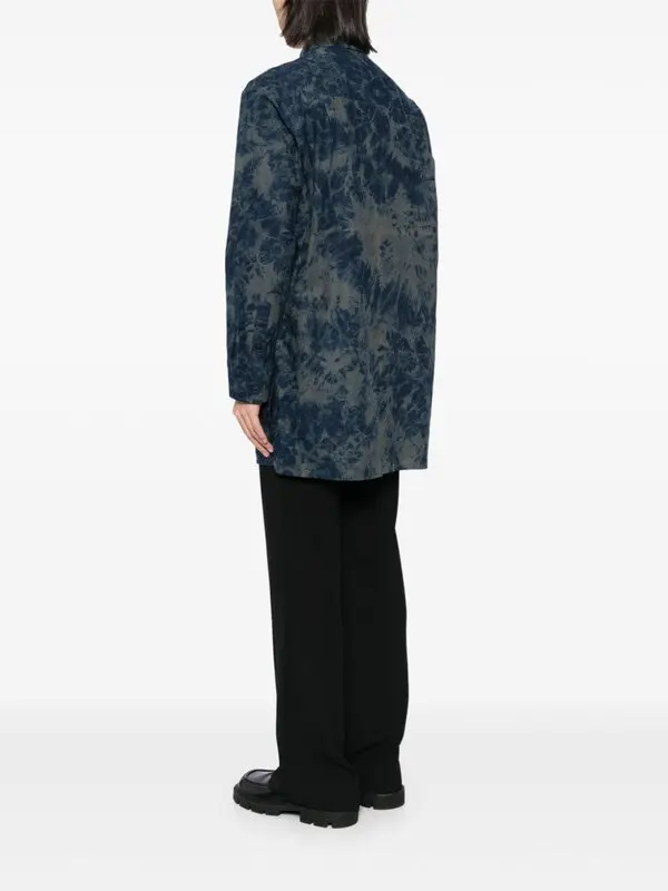 Yohji Yamamoto Sheeting Ink Triple Collar Shirt