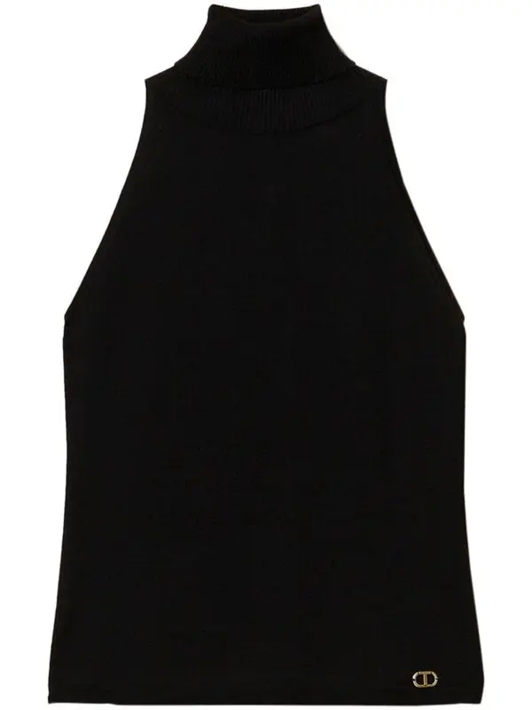 TWINSET Logo-plaque Knit Top
