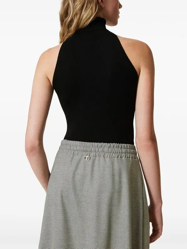 TWINSET Logo-plaque Knit Top