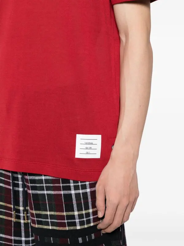 Thom Browne Cotton Stripe T-shirt - Red