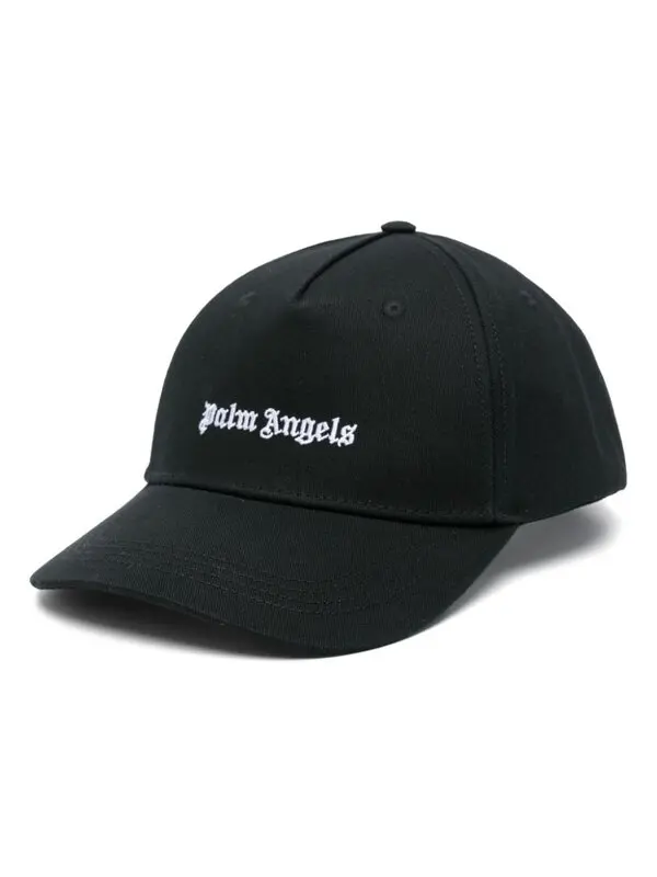 Palm Angels Logo-embroidered Cap - Black