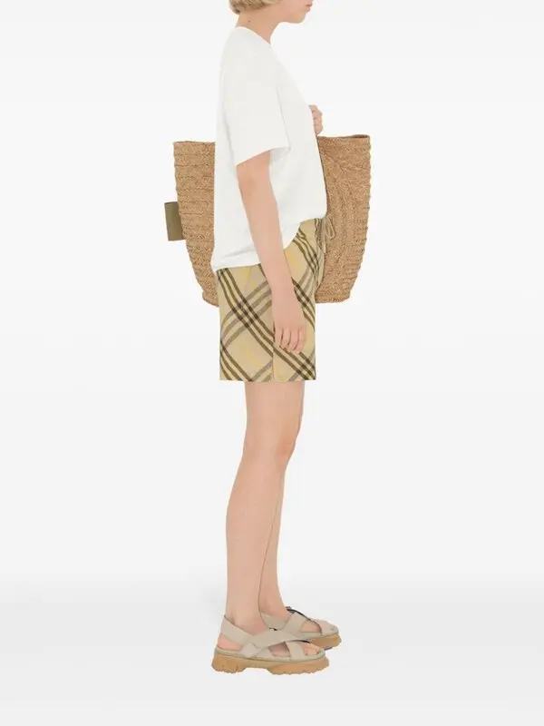Burberry Check Linen Shorts