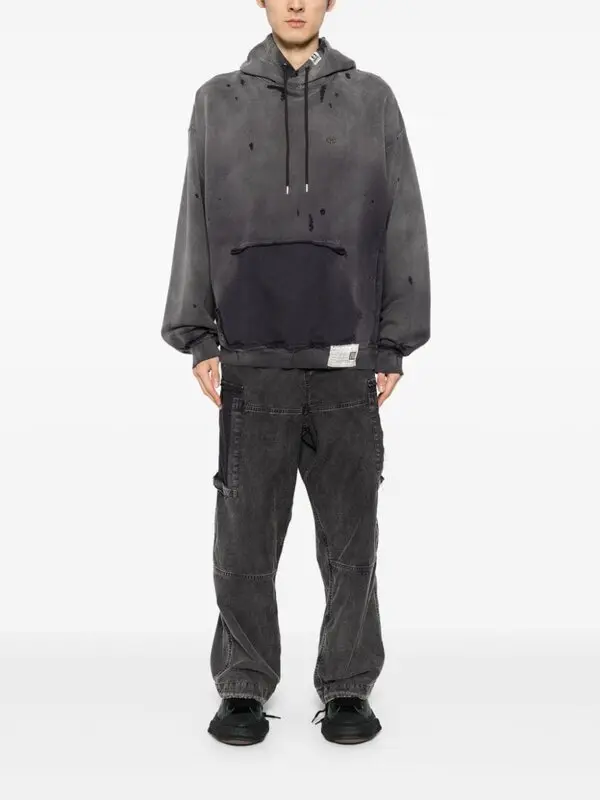 Mihara Yasuhiro Cotton Cargo Trousers - Black