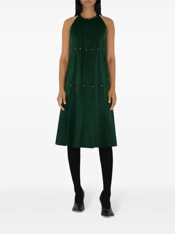 Buy Burberry Studded Satin Dress - Green At 46% Off | Editorialist