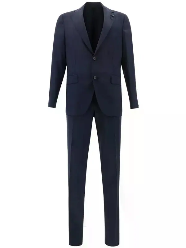 LARDINI Wool Single-breasted Suit - Blue