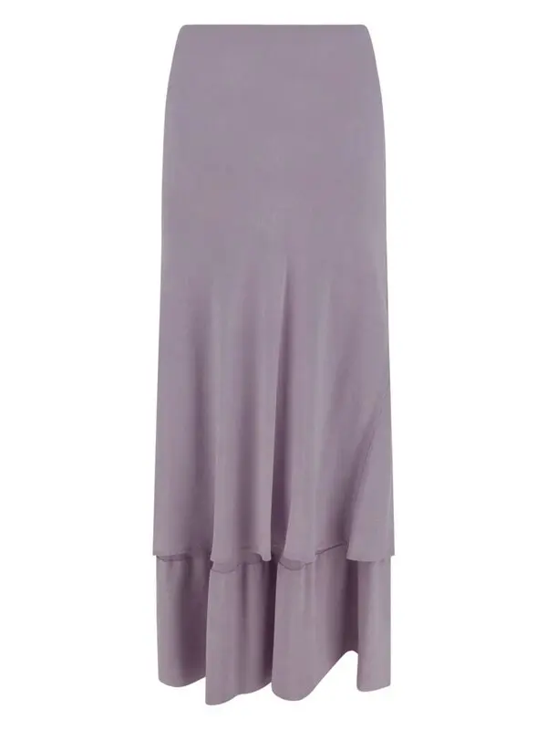 QUIRA Crepe Layered Midi Skirt