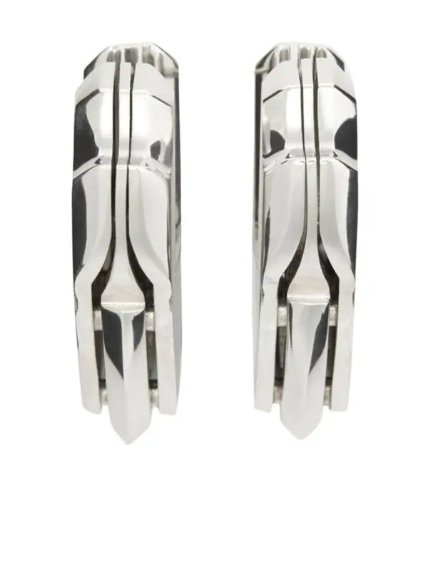 Burberry Sterling Shield Earrings - Silver