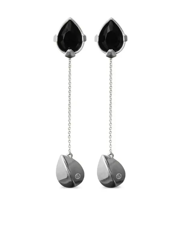 Burberry Shield Drop Earrings - Silver