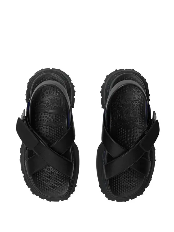 Burberry Pebbled Leather Sandals